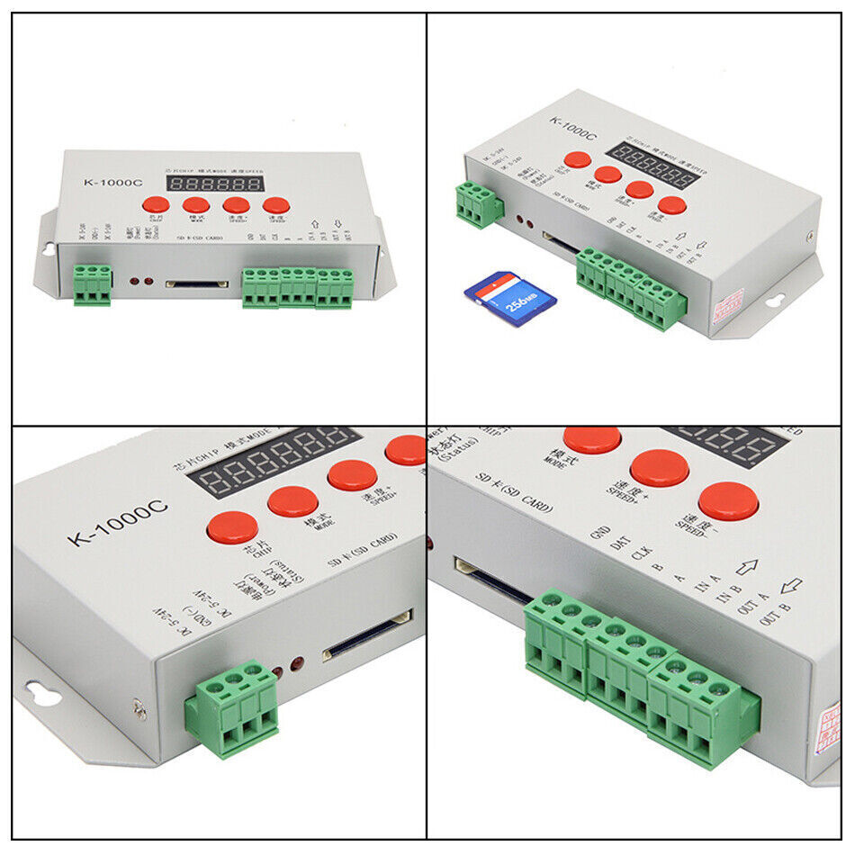 K1000C K4000C K8000C led controller programmable DMX/SPI WS2812B WS2811 ...