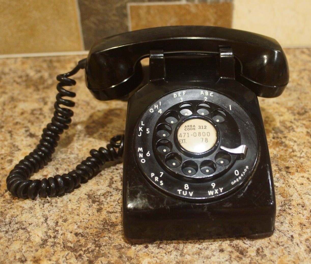Vintage 1960 Western Electric C/D 500 Bell System Black Rotary Phone G1 ...