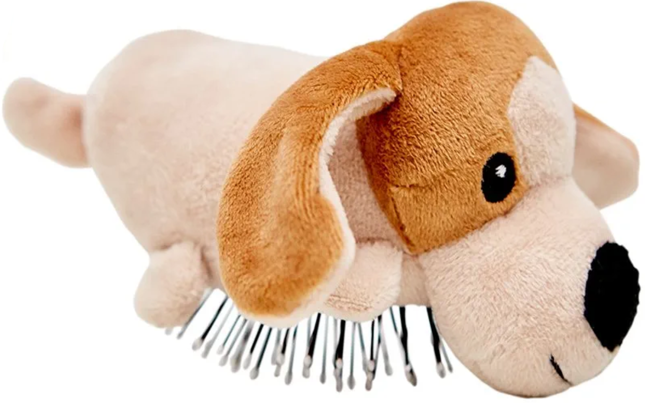 Tangle Pets Pepper the Puppy Detangling Brush-in-a-Plush All Hair Types ...