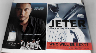 Lot of 2 Mint Print Ads Posters Derek Jeter Driven Sport Sportsman of ...