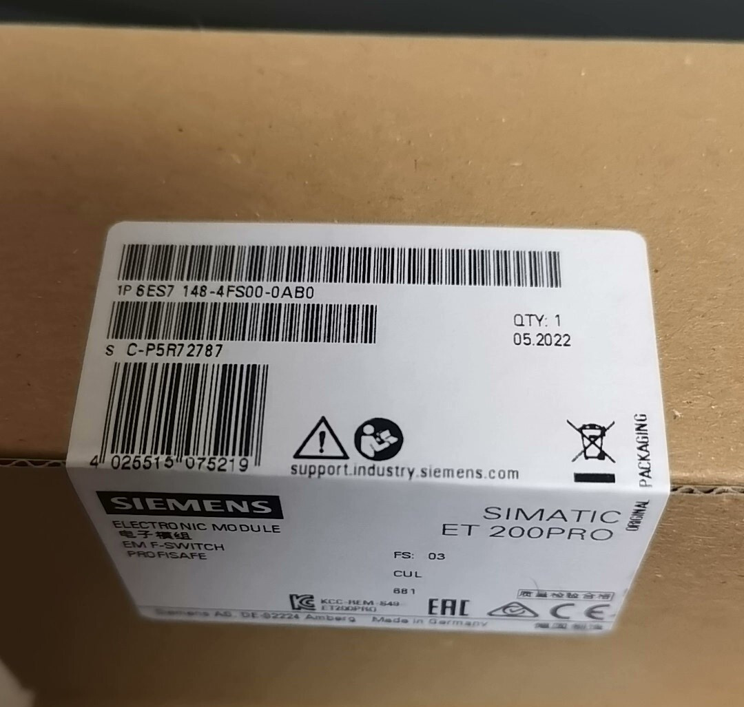 SIEMENS 6ES7148-4FS00-0AB0 EM F-SWITCH PROFISAFE .NEW IN BOX .DHL/FEDEX ...