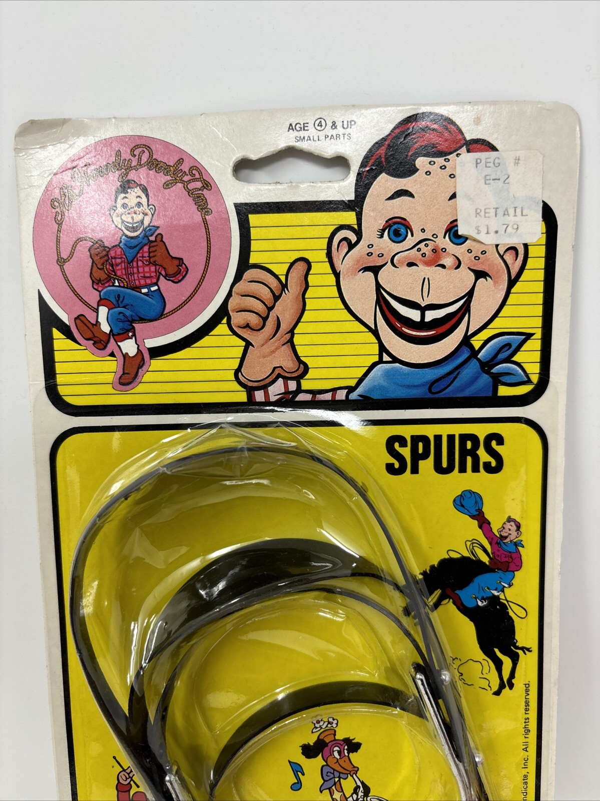 Vintage Howdy Doody 40th Anniversary Toy Spurs & Cowboy Badge New In ...