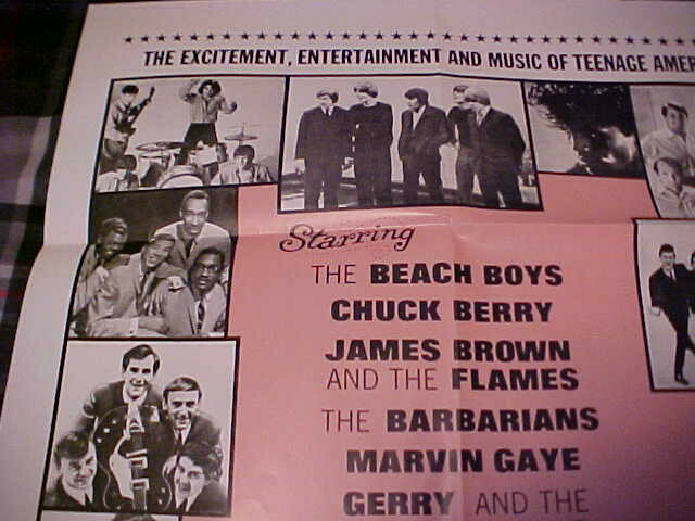 TAMI SHOW POSTER The Supremes Rolling Stones James Brown Chuck Berry ...