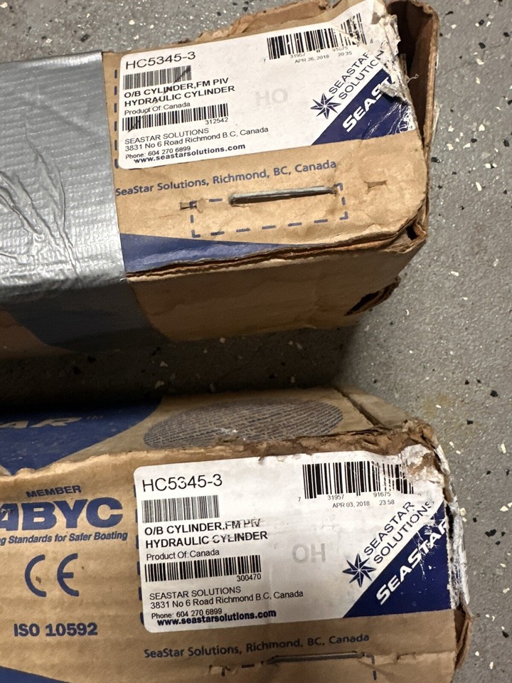 SeaStar HC5345-3 Hydraulic Boat Steering Outboard Ram Teleflex Marine ...