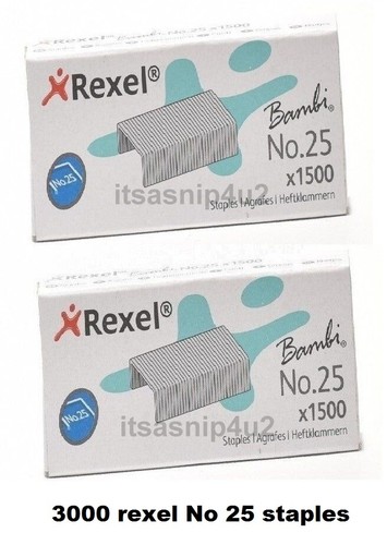 No.25, Staples 3000, REXEL for Bambi Mini Staplers 1st class post | eBay UK