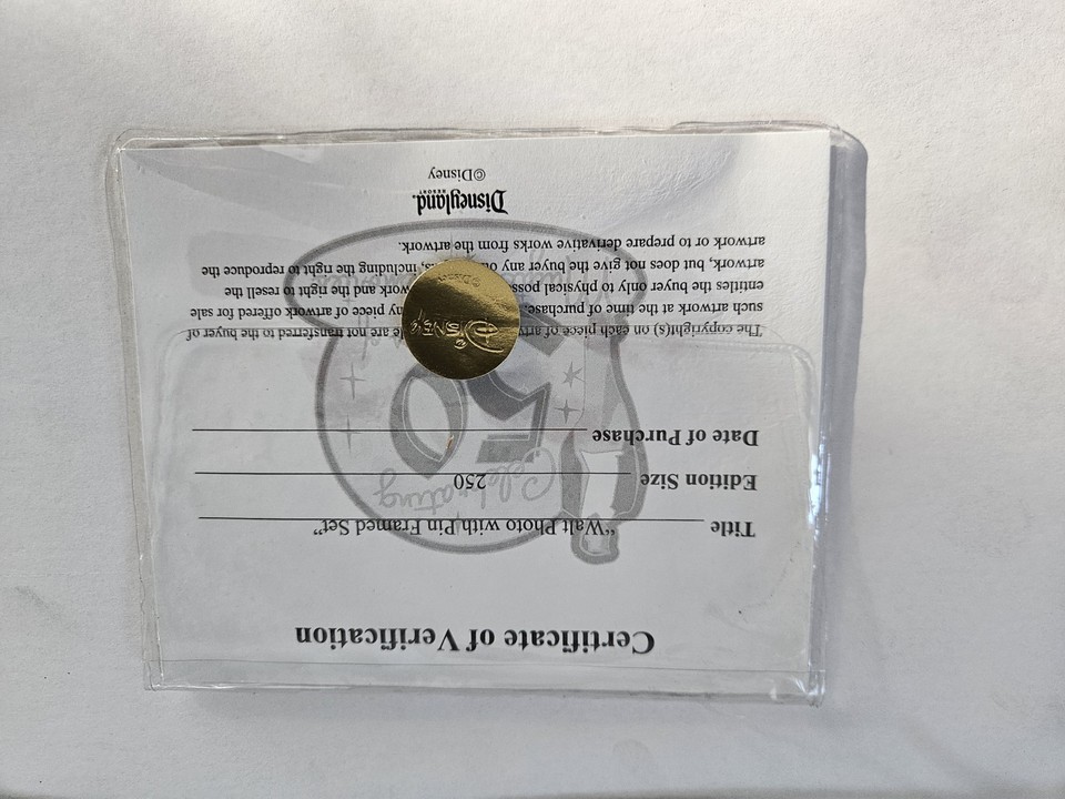 DISNEYLAND 50TH Years of Magical Memories Walt Photo Framed Pin Set LE ...