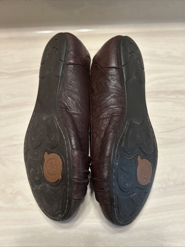 Born Women’s Brown Leather Slip On Flats Size 10/42 | eBay