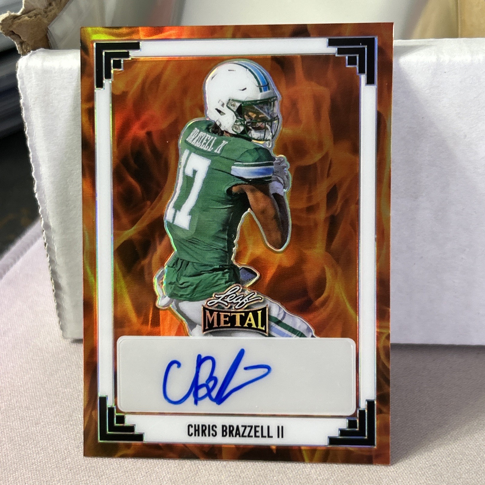 2024 Leaf Metal - 1991 Leaf Autographs Chris Brazzell II #91A-CB1 Fire Prismatic /9 (AU, RC) for ...