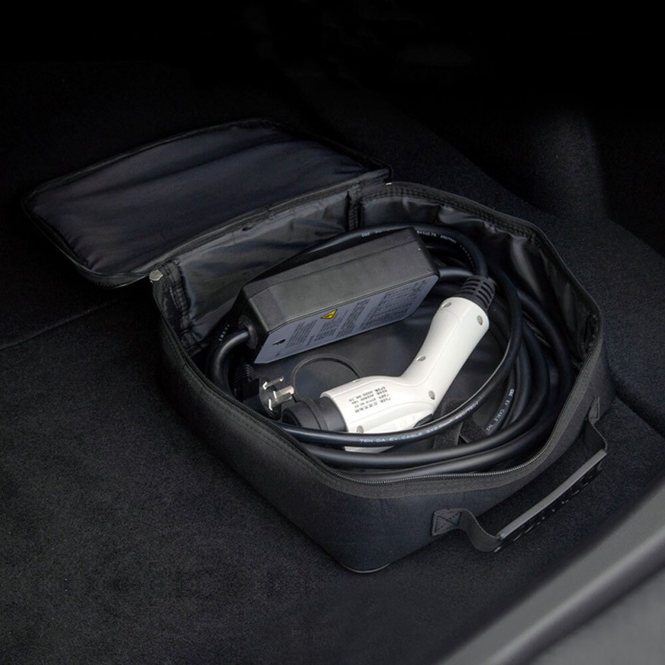 Black Car Charging Cable Case Charger Plugs New Energy Storage Bag ...