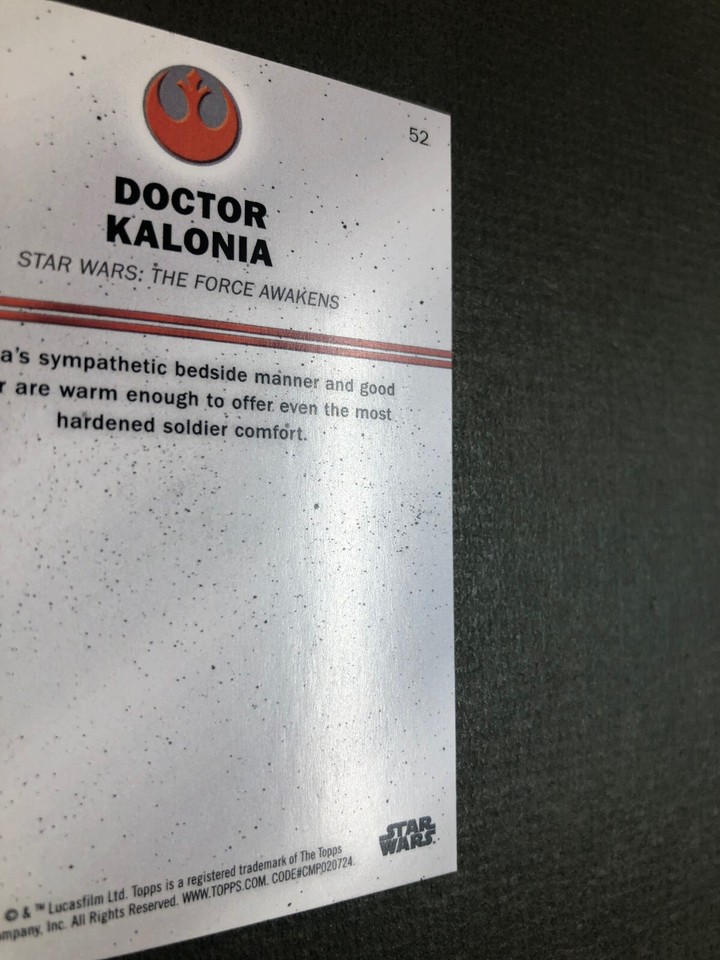 2016 Topps Star Wars Card Trader Doctor Kalonia #52 Pack Fresh! | eBay