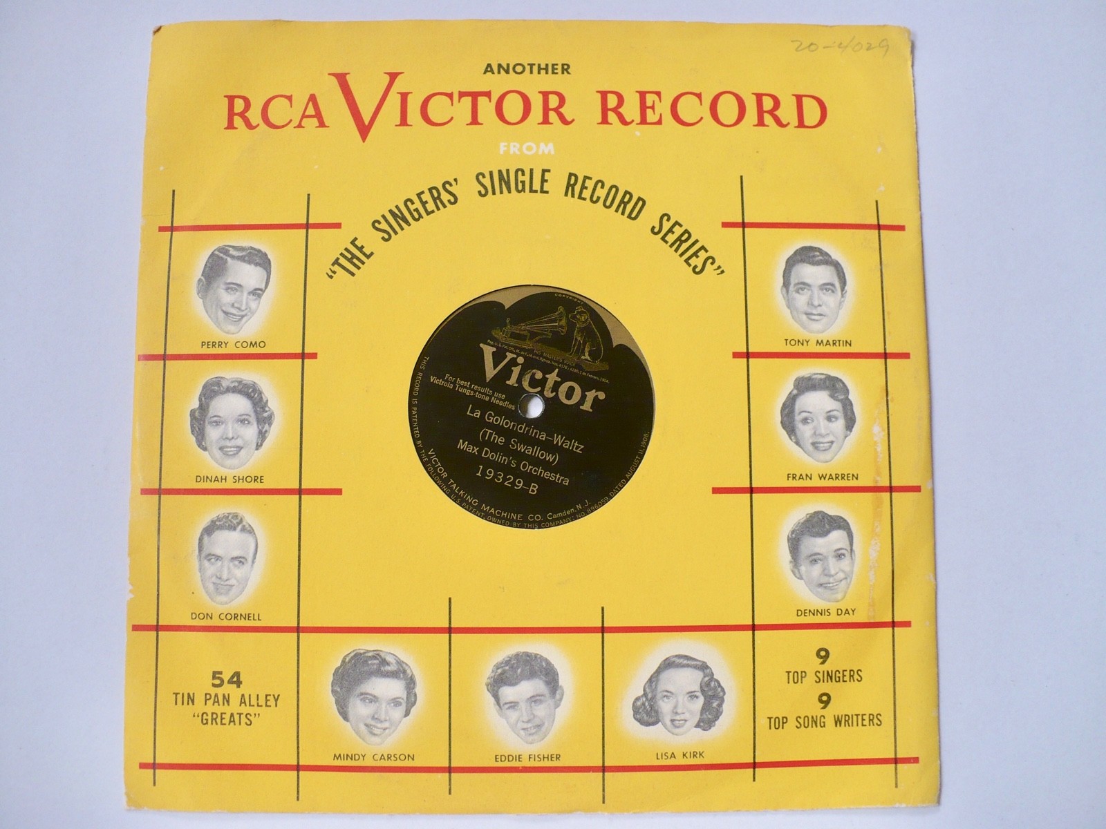 MAX DOLIN'S La Golondrina-Waltz & Cielito Lindo Victor Record 78 rpm ...