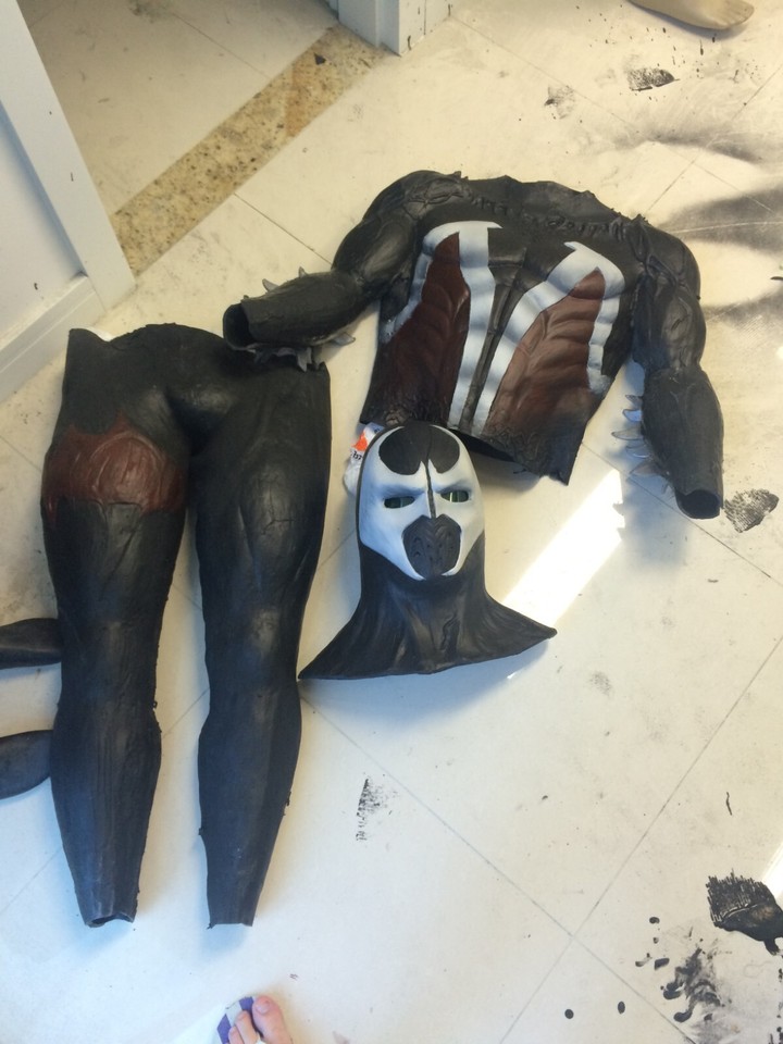 Spawn Latex kit armor suit costume | eBay