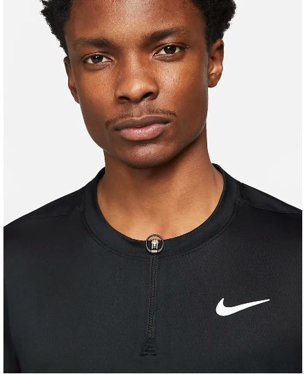 Nike Court Men's Dri-Fit Advantage Half-Zip tennis top Black DD8370-010 ...