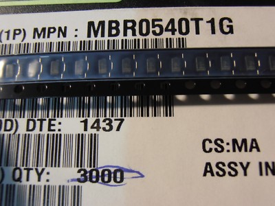 12pcs MBR0540T1G 0.5A/40V Schottky Diode MBR0540 SOD-123, ON ROHS | eBay
