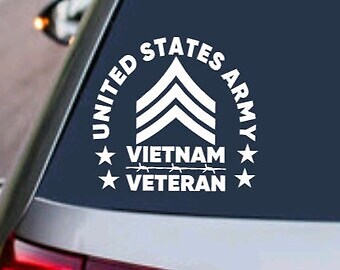 US ARMY VIETNAM SGT VETERAN DECAL - USA Military Soldier Sticker Car ...