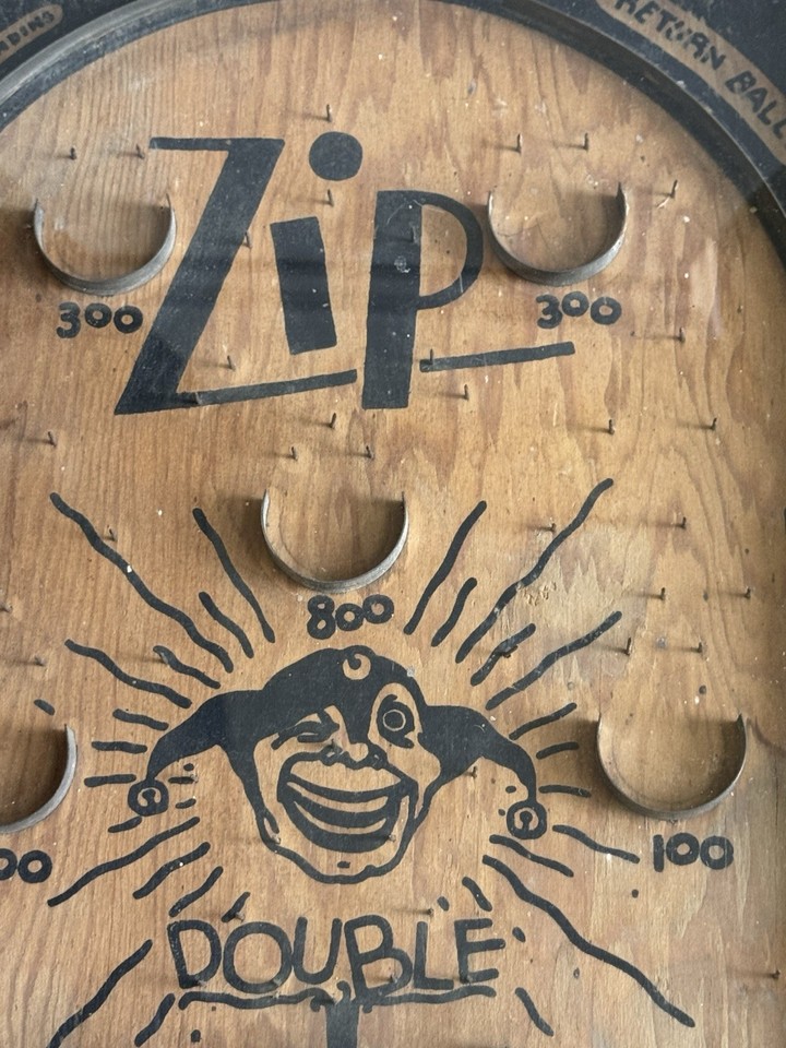 RARE Antique ZIP DOUBLE Pinball Machine Clowns Northwestern Mailbox Co ...