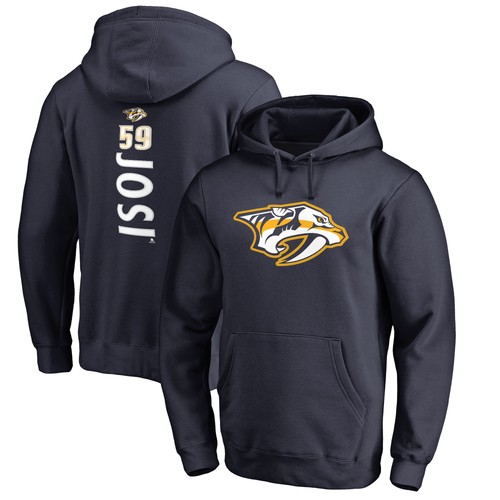 Men's Roman Josi Navy Nashville Predators Backer Name & Number Pullover ...