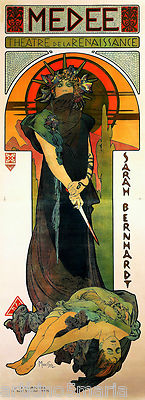 ALFONS MUCHA MEDEA ART NOUVEAU GICLEE PRINT FINE CANVAS | eBay