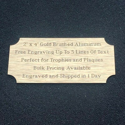 Custom Engraved Plate 2"x4" Name Plate Plaque Award Art Label Tag Gift ...