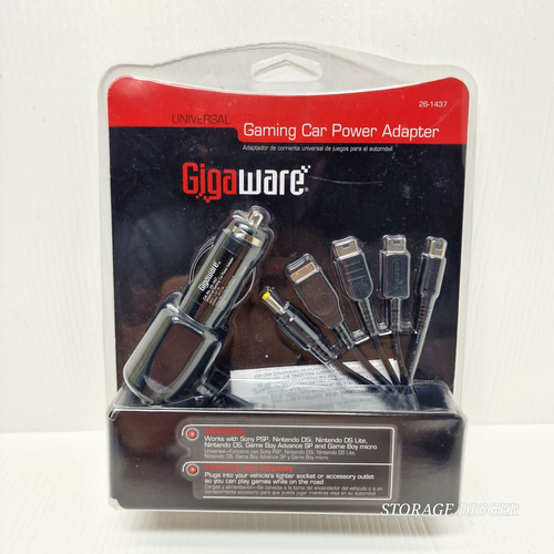 NEW Gigaware Universal Gaming Car Power Adapter 5 Connectors 12VDC Plug ...