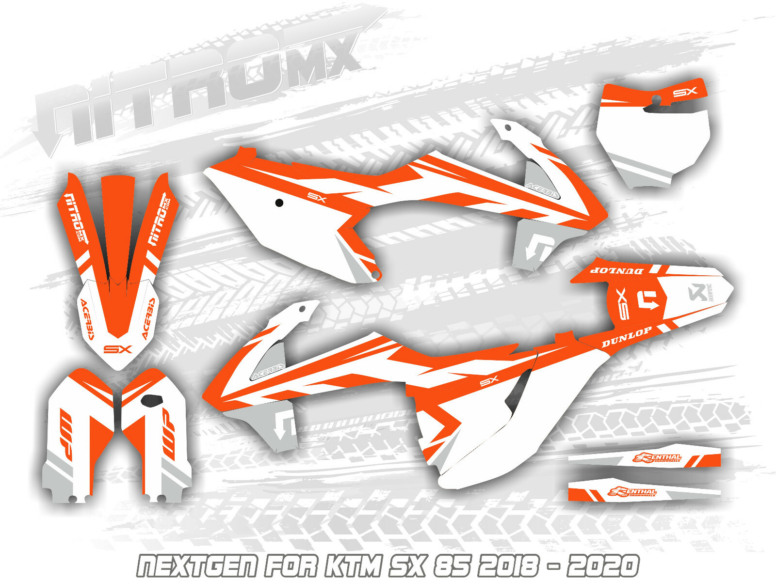Graphics Kit fits KTM SX 85 SX85 2018 2019 2020 2021 2022 2023 2024 ...