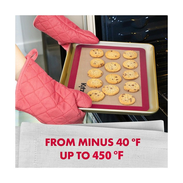 KITZINI Bakeware Sets Silicone Baking Mat Set 2 Half Sheets Non Stick ...