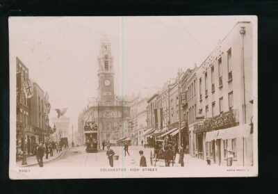 Essex COLCHESTER Town Hall High St Tram #2 RP PPC Used 1908 by Rapid ...