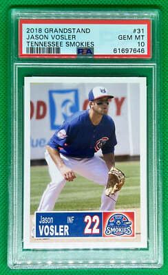 2018 Grandstand Jason Vosler Tennessee Smokies PSA 10 Gem Mint #31 | eBay
