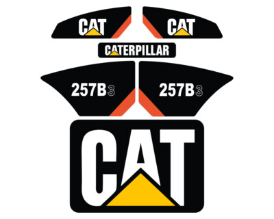 257B3 CAT Decals Stickers Skid Steer Set Kit - FREE SHIPPING | eBay