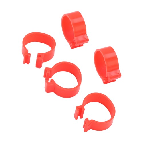 Red 16mm 100pcs Poultry Feet Rings PP Plastic Chicken Duck Goose Leg ...