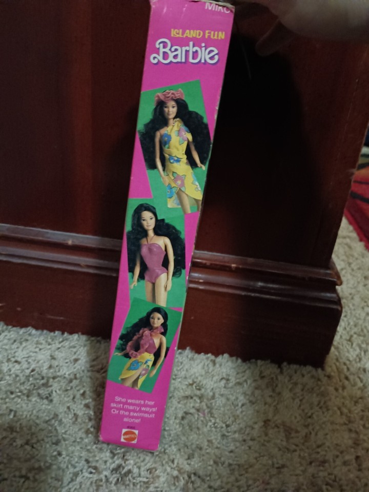 1987 Mattel ISLAND FUN MIKO Barbie NRFB 4065 Brown Hair Fashion Doll ...
