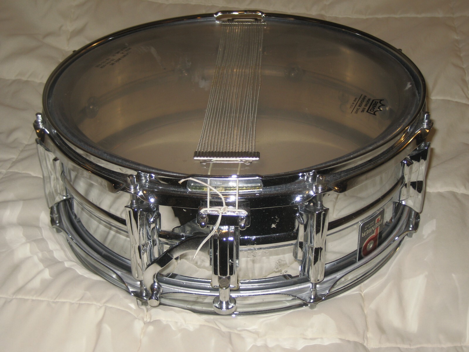 *Premier Snare Drum Aluminum Chrome Vintage ! 5.5 x 14. Ser # 5258. 8 ...