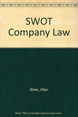 SWOT Company Law By Allan Blake, Helen J. Bond. 9781854312518 | eBay