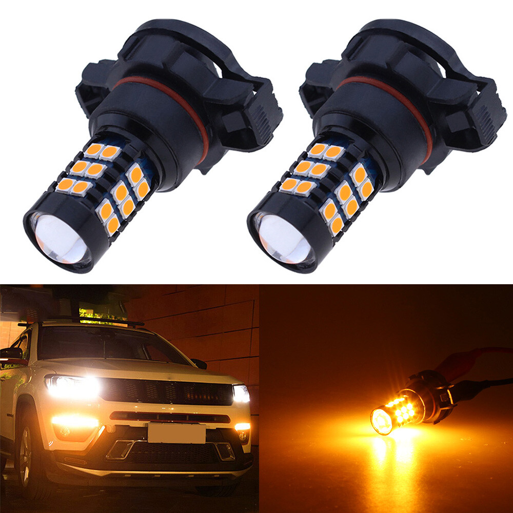2x Amber 30SMD LED DRL Daytime Running Lights Bulbs For 2017-2019 Jeep ...
