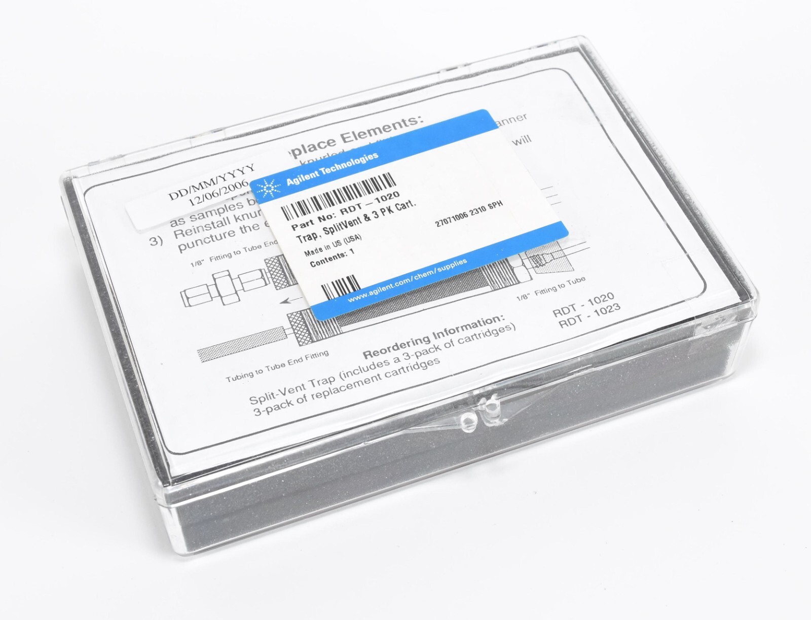 Agilent Technologies RDT-1020 Trap Split Vent 3Pack Cartridge Genuine ...