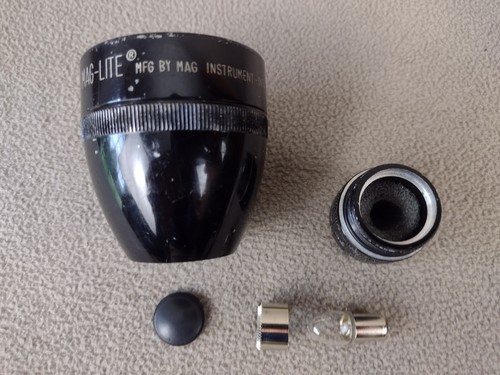 Maglite 6C Cell Incandescent Flashlight PARTS ONLY Head Lens Cap Bulb ...