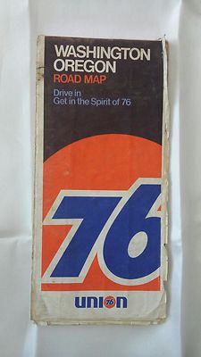 1970 Union 76 Washington Oregon Road Map | eBay UK