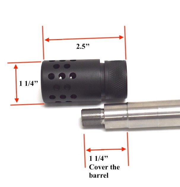 .308/ .300 blackout 5/8x24 thread mini slip over muzzle brake anodized ...