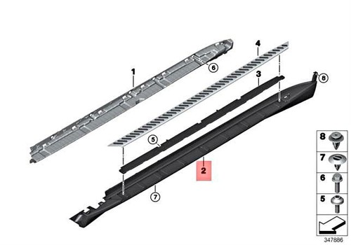 NUEVO BMW X5 F15 X5 25D 25DX 28IX 30DX CUBIERTA ESTRIBO IZQUIERDO ...