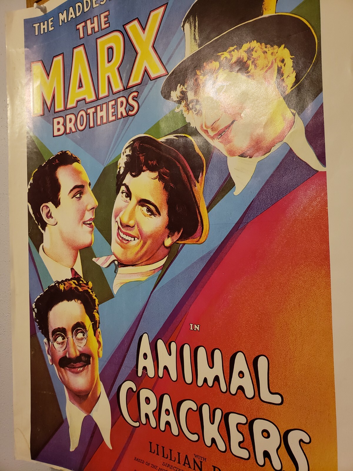 VINTAGE The Marx Brothers in "Animal Crackers" 1930 movie poster W ...