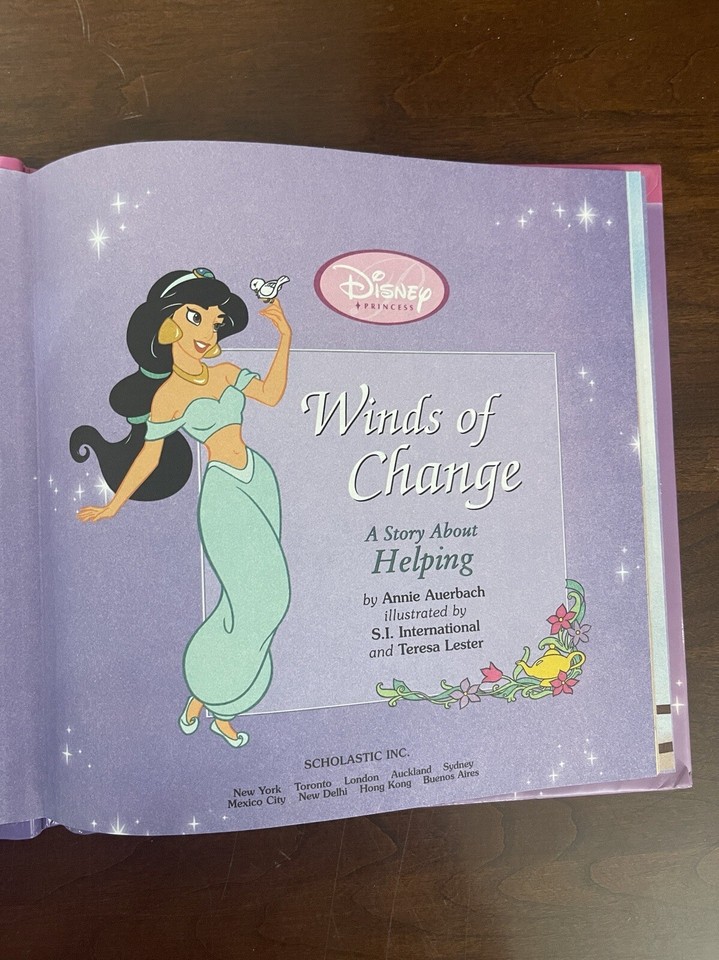 Disney Princess Jasmine Winds of Change Hardcover Book 7.75 x 7.75 ...