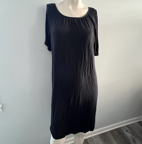 Womens S Maternity Dress Black Casual Comfort Gothic Flowy Soft Baby Be ...