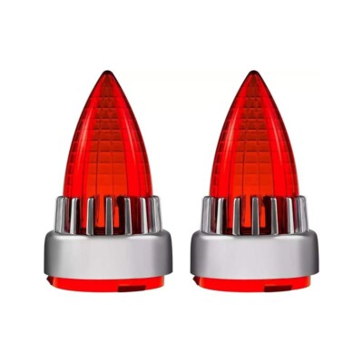 2'' Red Bullet Turn Signal Light Lenses Covers Caps Clip-on For Harley ...