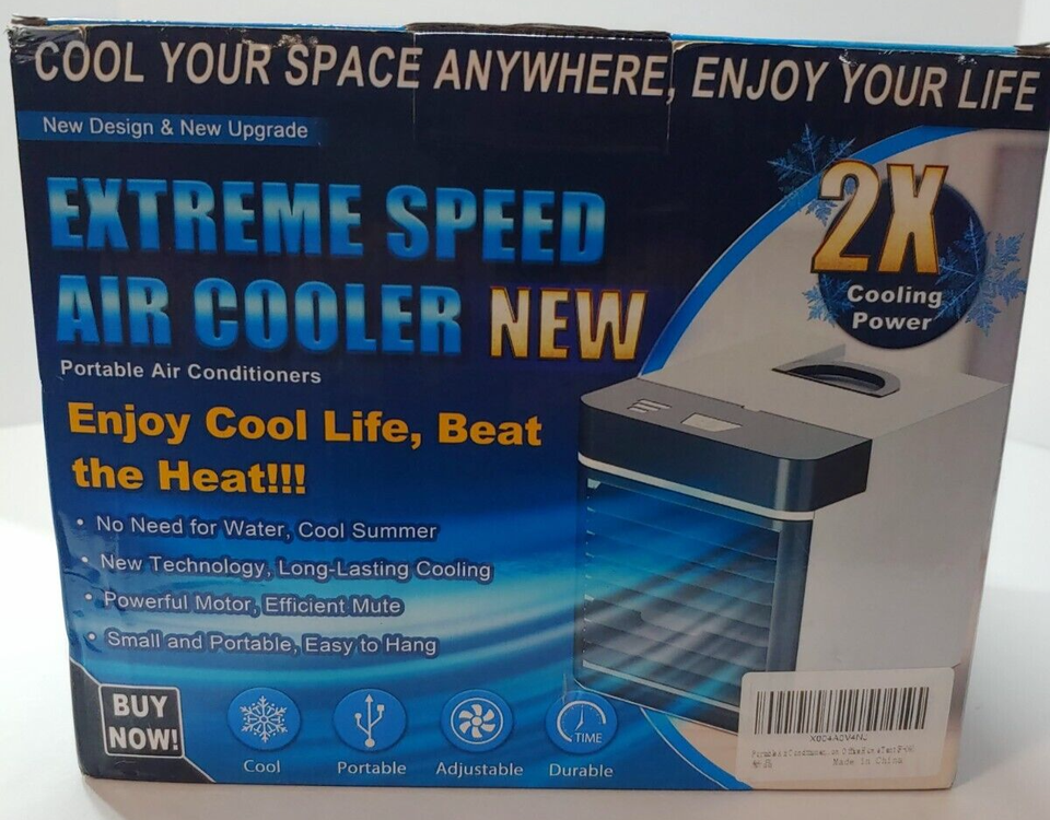 EXTREME SPEED AIR COOLER 2X COOLING POWER PORTABLE AIR CONDITIONER | eBay