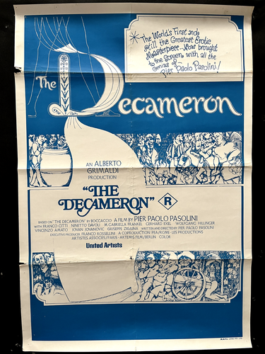THE DECAMERON rare One Sheet MOVIE POSTER 1970's Italian Arthouse Erotica | eBay