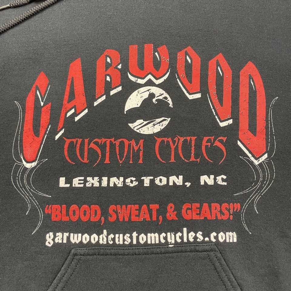 Garwood Custom Motorcycles Biker Chopper Gears Hoodie Sweatshirt Adult ...