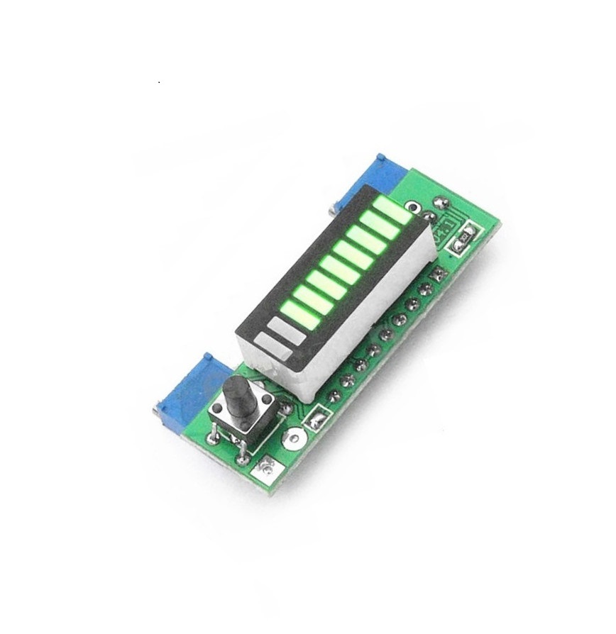 Battery Capacity Power Level LED Indicator LM3914 Green For Li-ion ...