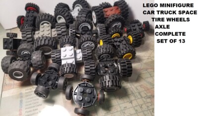 LEGO TIRE 13 COMPLETE SETS Building Star Wars CAR Space Part Wheel with ...