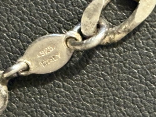 Vintage 925 Italian Men Chain Sterling Silver Crub Cuban Link 32g ...