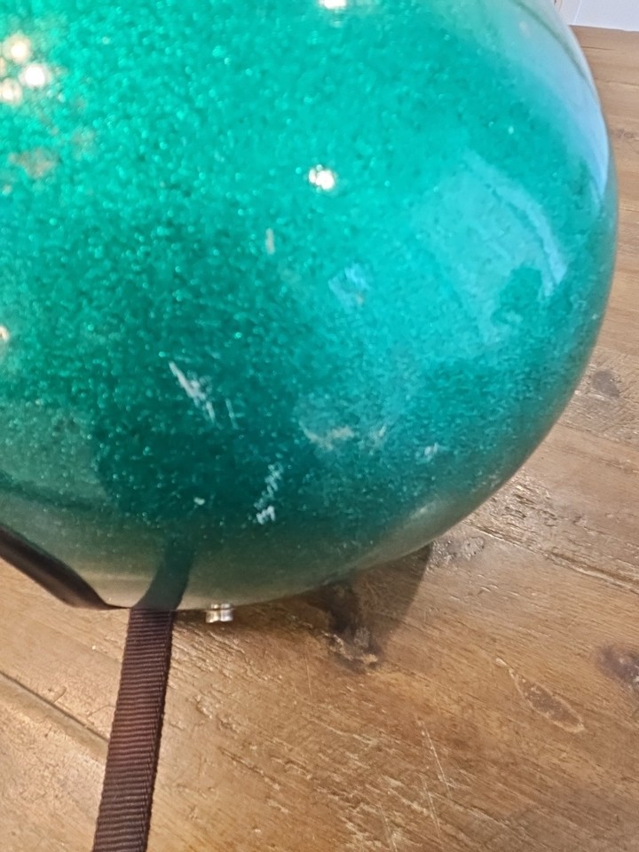 VINTAGE 1966 Green Metal Flake Motorcycle Helmet Chopper Bobber Z-90 ...